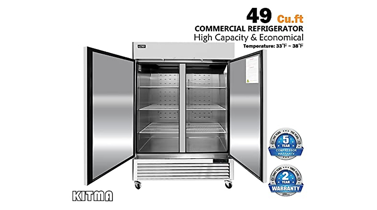 KITMA 54" Commercial Refrigerator - 49 Cu. Ft. Stainless Steel