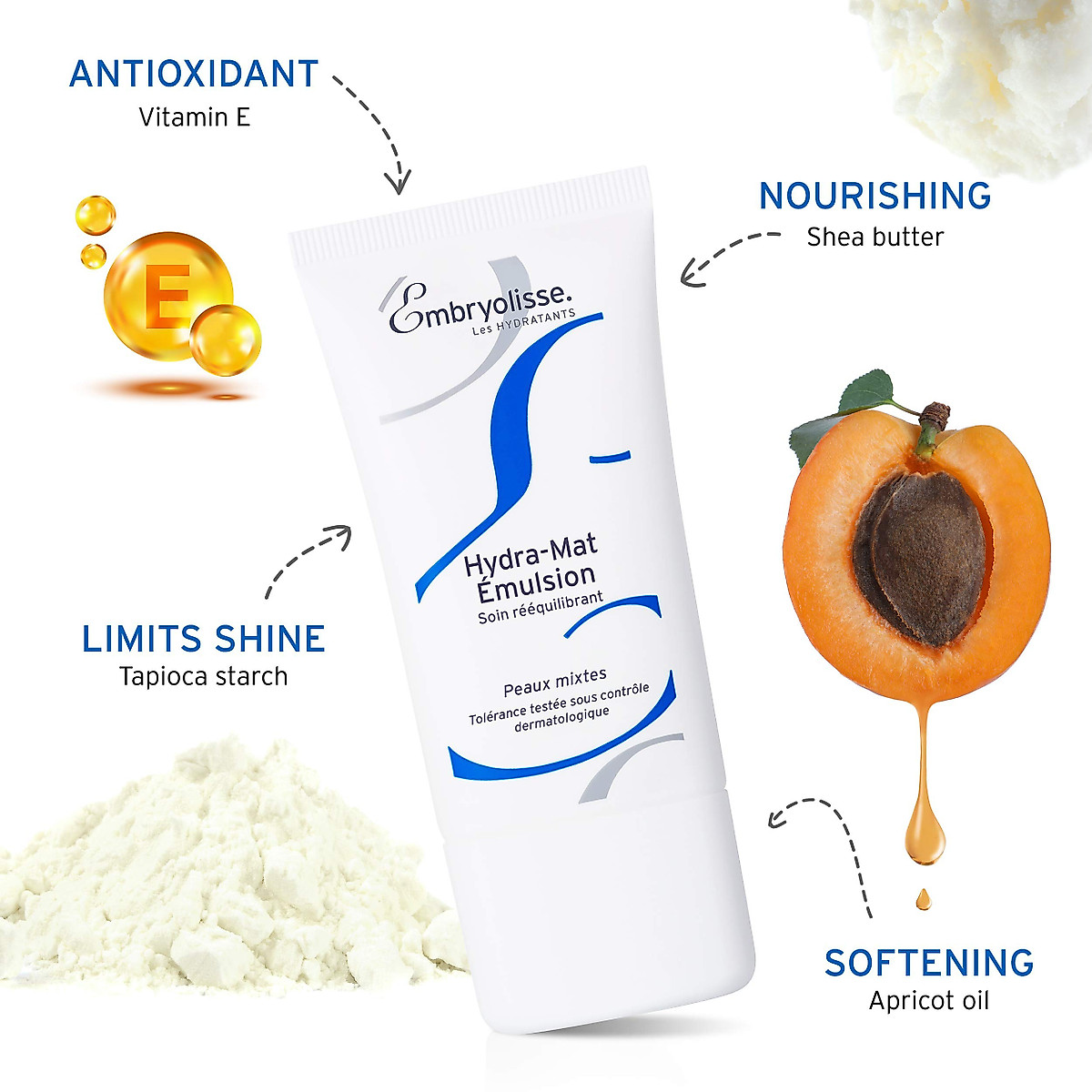 Embryolisse - Hydra Mat Emulsion - Moisturizing Face Cream - 1.35 fl.oz. - Paraben-Free - Made in France