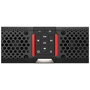 wet sounds Stealth XT 6-B - All-in-One IP67 Weatherproof 300-Watt Amplified Bluetooth 6-Speaker Soundbar with Remote - Black