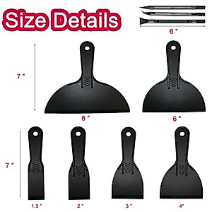 Putty Knife, 12PCS Plastic Paint Scraper, Multipurpose Spackle Knife, Scraper Tool For Painting, Caulking, Spackling, Wallpaper, Drywall, 3D Printing, Spatula Scraper, Scraper Cleaning Tools