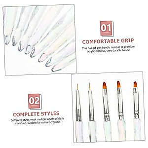 FRCOLOR 9Pcs Nail Pen nail liner brush arts & crafts nail gem picker nail dotting pen lipstick pen nail art supplies nail supplies lipstick applicator lip liner tool Japanese-style Acrylic