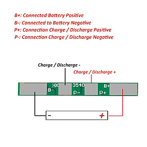 DIANN 10pcs 1S 3.7V BMS 18650 Charger 4A PCB Protection Board for Li-ion Lithium Battery Cell