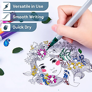 Mr. Pen- Dual Tip Brush Pens, 12 Colors, Brush Pens, Brush Markers, Dual Brush Pens, Markers for Kids Adults Coloring, Art Markers for Adults, Dual Tip Markers.