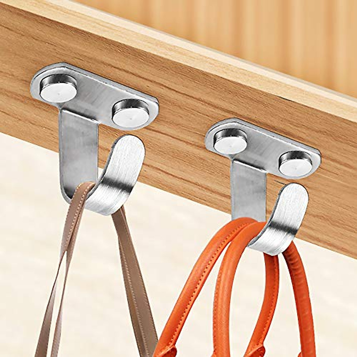 Alise X2208-12P Stainless Steel Ceiling Hook Towel/Robe Clothes Hook for Closet Top Bathroom Kitchen Cabinet Garage Utility Heavy Duty Screw Mounted,Brushed (12 Pack)