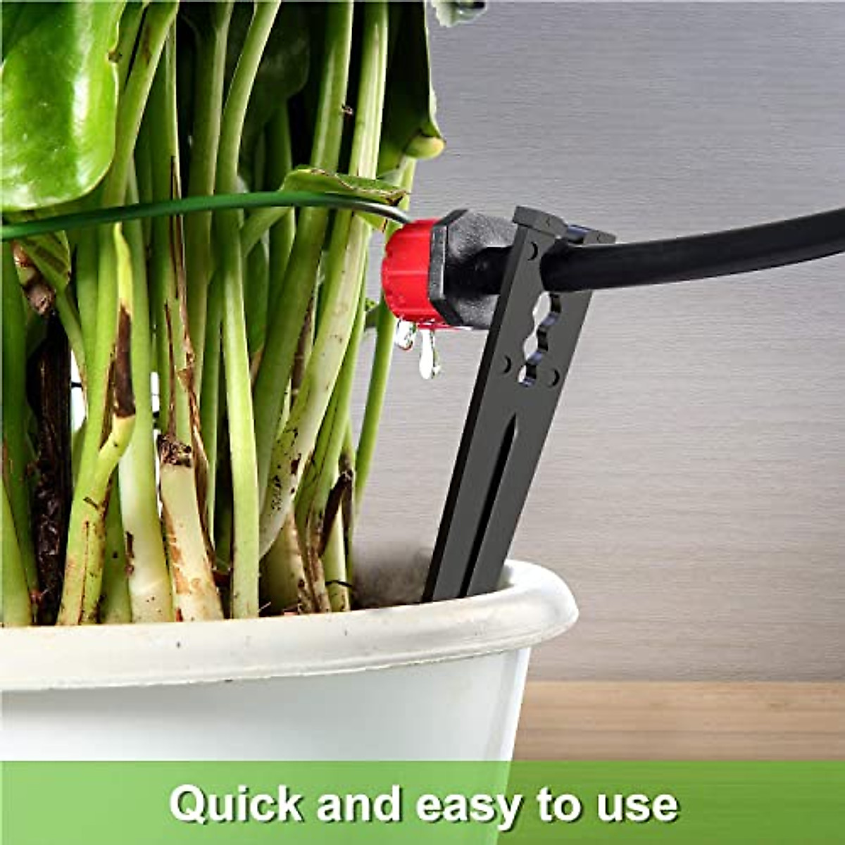 AxeSickle 100 Pcs Drip Irrigation Stakes for 1/8 1/4 Inch Tubing Hose Irrigation Support Stakes for Gardening Patio Lawn