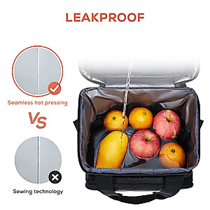 TOURIT Large Lunch Bag 14L Insulated Lunch Box Lunch Cooler for Men Work, School, Black