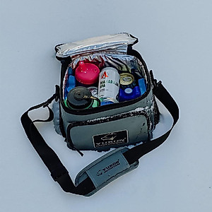 Yukon Outfitters Camping Travelling EDC Everyday Carry Drink Food 8 Cans Lunch Cooler, Gray/Black