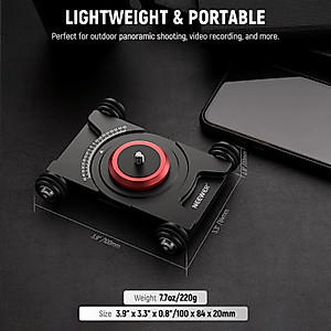 NEEWER Camera Slider Dolly with Ball Head & Phone Clamp,4 Wheeled Tabletop Dolly Manual Skater with 360° Panorama Compatible with mirrorless Camera GoPro iPhone and Android Smartphone, SD001