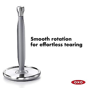 OXO Good Grips Steady Paper Towel Holder & Good Grips SimplyTear Paper Towel Holder - Stainless Steel