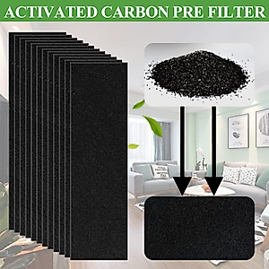 Funmit FLT4825 Filter B Replacement for Guardian AC4825 AC4825E AC4300 AC4800 AC4900 AC4850-3 True Filter + 12 Activated Carbon Pre Filter