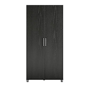 SystemBuild Evolution 36" Utility Storage Cabinet, Black Oak