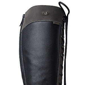 HORZE B Vertigo Cetus Waterproof Tall Boots - Black/Grey - W 10 / M 9