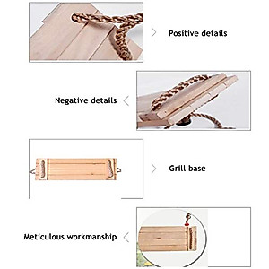 Swing Wooden se Bagima 42 * 19 * 9 Wooden Swing Outdoor and Indoor Hanging Wooden Tree Swings Seat for Children and Adults