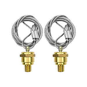 2 Pack of ¼” NPT Air Tank Drain Valve with 60" Cable, Air Brake Reservoir Drain Valve Air Compressor Drain Valve For Semi Trucks Replaces Haldex 12105 N3613AD