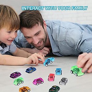 50 Pieces Pull Back Vehicles Set Friction Powered Racing Car Toy Small Pull Back Car Toys Push and Go Toy Cars for Game Supplies Birthday Party Favor (Assorted Style)