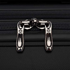 Traveler's Choice Pagosa Indestructible Hardshell Expandable Spinner Luggage, Black, Checked-Medium 26-Inch