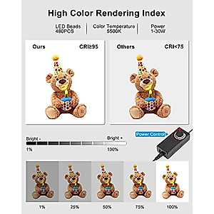 PULUZ Portable Photo Studio Light Box, 16"x16" Professional Dimmable Shooting Tent Kit Soft Box with 480pcs LEDs Lights 4 Backdrops for Jewelry and Small Product Photography Props Upgrade 16 inch