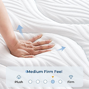 Vesgantti Twin Mattress, 10 Inch Hybrid Twin Size Mattress with Memory Foam and Individually Pocket Spring, Pressure Relief & Support, Medium Firm Feel, Mattress in a Box