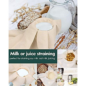 6 PCS 20x20 Inch Hemmed Cheesecloth, Grade 100, 100% Unbleached Cotton Fabric Ultra Fine Reusable Muslin Cloth for Straining, Cooking, Baking, Home