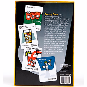 Boozy Dice - Addictive Adult Game of Strategy and Chance, Dice Party Games, Card Games for Adults, Dice Games for Adults Party