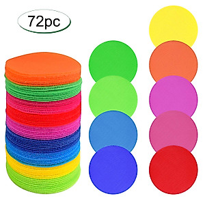 TUPARKA 72 Pack Spot Markers Floor Spots 4 Inch spot Markers for Classroom Preschool and Kindergarten