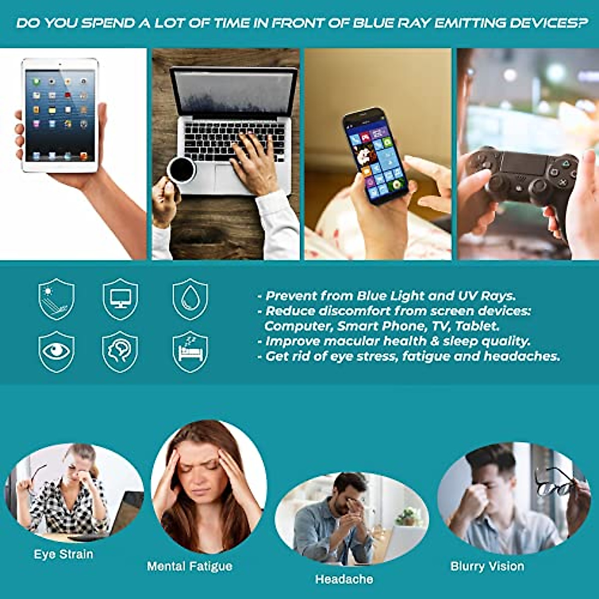 Hypertech X blue light glasses for women, Unisex Blue Light Filter Glasses, blue light glasses men, bluelight glasses mens, mens blue light glasses Pack of 3, glasses for women, Pink, White