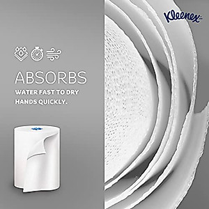 Kleenex® Hard Roll Paper Towels (25637), with Premium Absorbency Pockets™, for Blue Core Dispensers, White, (700'/Roll, 6 Rolls/Case, 4,200'/Case)