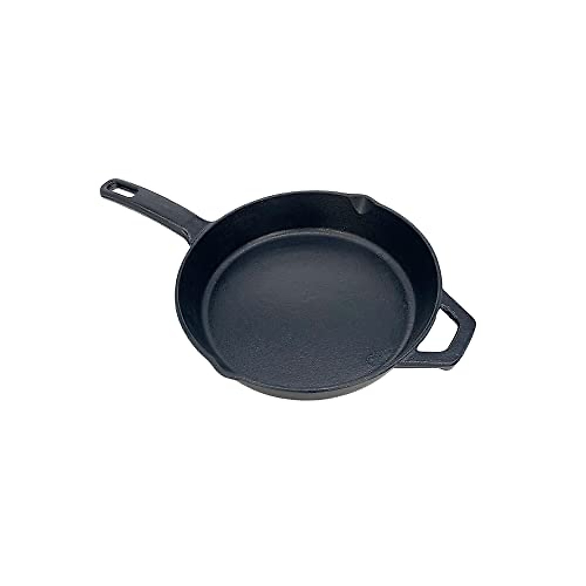 Megamaster 10-inch Round Pre-Seasoned Cast Iron Skillet Pan, Grill Accessory, Camping Cooking Accessory 630-0009P