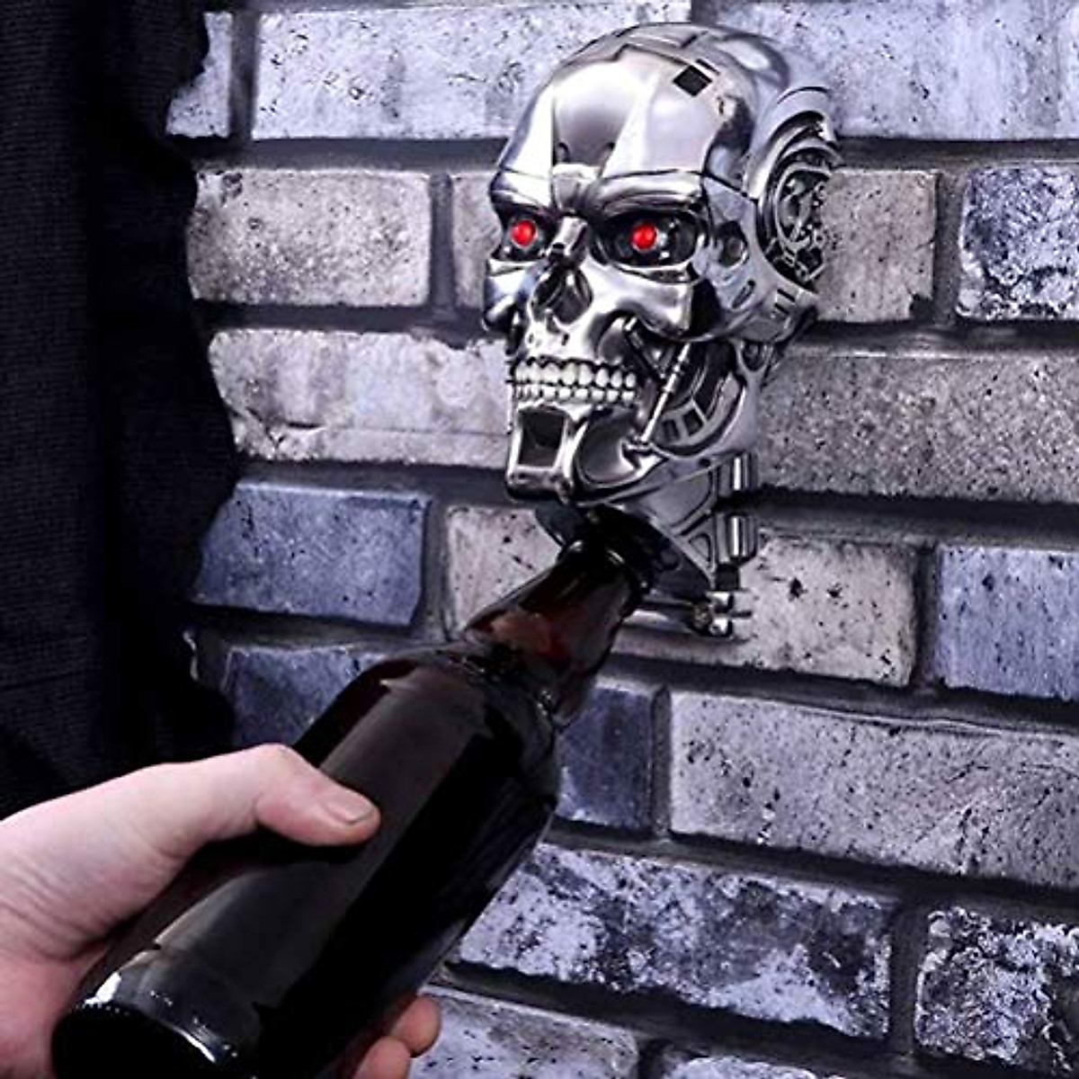 Nemesis Now T-800 Terminator 2 Judgement Day T2 Head Bottle Opener, Polyresin, Silver, One Size