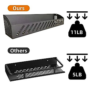 NAFCOOL Magnetic Spice Fridge Rack Shelf Organizer for Refrigerator, 2 Packs Moveable Magnetic Seasoning Organizer Shelves Kitchen Gadgets for Refrigerator Microwave Coffee Maker Washer, 15.95” Long