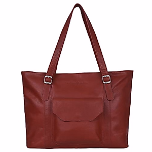 ANTONIO VALERIA Sage Red Printed Leather Shoulder Bag for Women