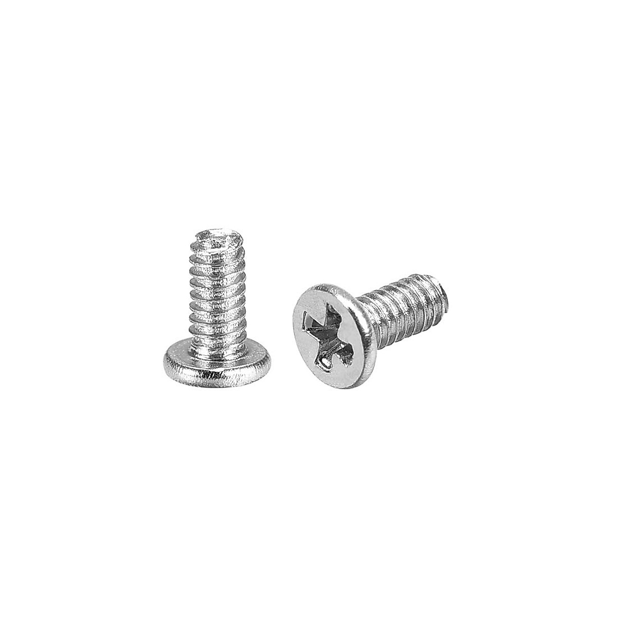 uxcell M1.4x3.5mm Phillips Screw Fastener Silver Tone 2.5mm Dia Screw Head for Laptop PC TV Fan Audio Switch 100pcs