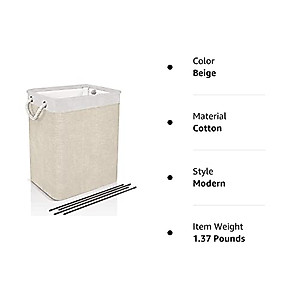 DYD Laundry Basket with Handles & Brackets Small/Large/Tall Hamper for Kid Girl Collapsible Washing Bin Built-in Lining for Bedroom Dorm Toy Clothing Storage