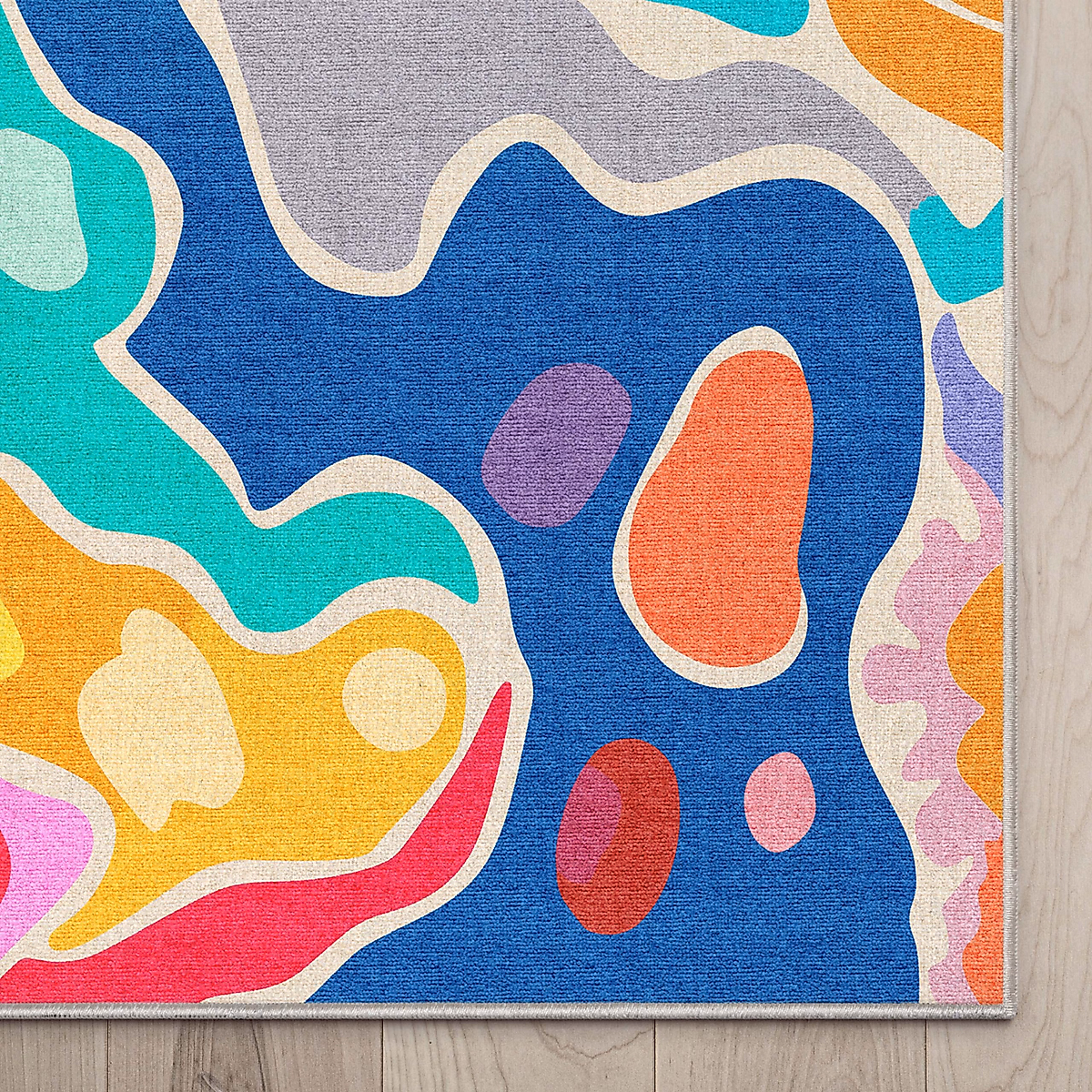 Well Woven Crayola Whimsy Waves Color Mix 8' x 10' Area Rug - Vibrant Multi Color - for Living Rooms, Dining Rooms, and Bedrooms