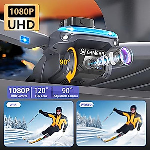 Mini Drone with Camera, Foldable Quadcopter for Kids and Beginners 1080P HD FPV with 2 Batteries, Altitude Hold, Headless Mode, One Key Take Off, Gesture Control, 360° Flip, Speed Adjustment, Kids Toy Easy to Play