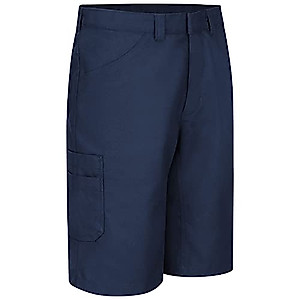 Red Kap mens Shop work utility shorts, Navy, 38W x 13L US