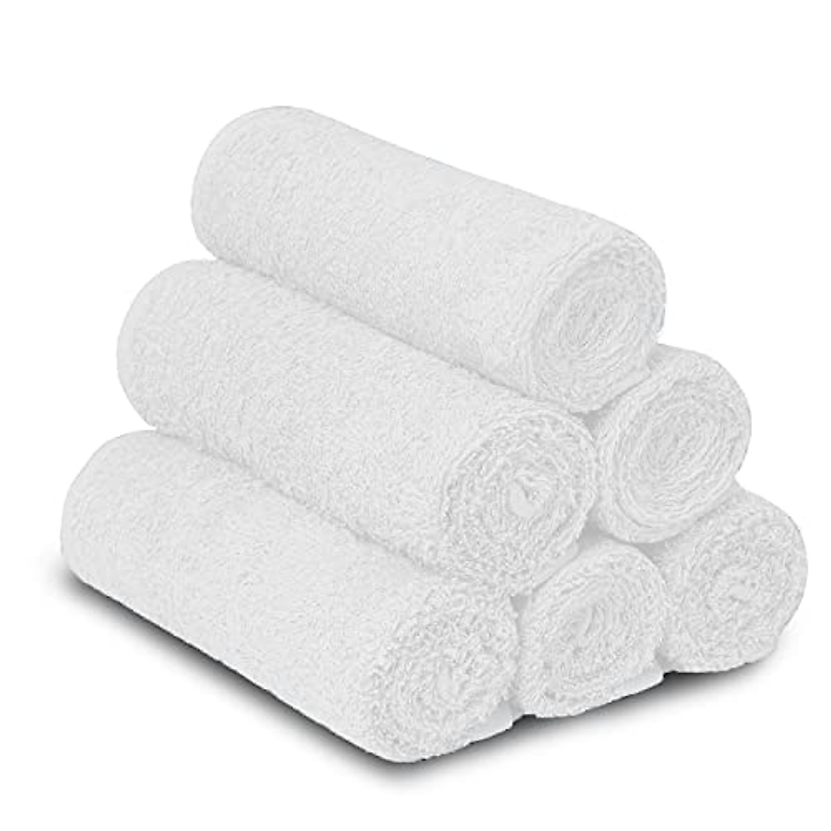 12 Pack Soft Hand Towels Set - Quick Drying & Absorbent 100% Ring-Spun Cotton - Hand Towels for Bathroom 16x27 inches - Multi Purpose for Gym, Spa, Shower, Hotel & Bathroom (White)