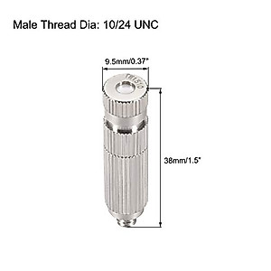 uxcell Brass Misting Nozzle 0.15mm 0.006-inch Orifice 10/24 UNC Male Thread 5Pcs