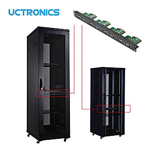 UCTRONICS for Raspberry Pi Rack with Micro HDMI Adapter Boards, 19" 1U Rack Mount Supports 1-4 Units for Raspberry Pi 4 Model B