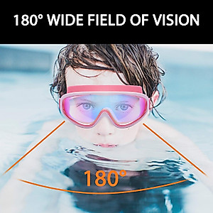 Young4us 2 Pack Kids Swim Goggles, Swimming Glasses for Children from 3 to 15 Years Old