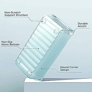 Puroma 24Pcs Desk Drawer Organizer 5-Size Versatile Vanity Desk Drawer Storage Bins and 31Pcs Desk Drawer Organizer Trays, Drawer Organizers Bathroom Drawer Dividers for Makeup, Jewelries and Gadgets