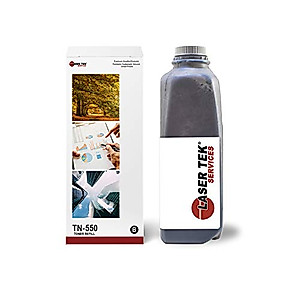 Laser Tek Services Compatible Toner Refill Kit Replacement for Brother TN550 TN-550 Works with Brother HL-5240 5250DN, MFC-8370, DCP-8060 8065DN Printers (Black, 2 Pack) - 7,000 Pages