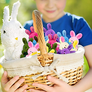 Elcoho 16 Pack Easter Plush Bunnies Stuffers Bunny Plush Bunny Animals Easter Baskets Filler Easter Party Favor