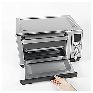 GE Convection Toaster Oven | Quartz Heating Technology | Large Capacity Toaster Oven Complete With 7 Cook Modes & Oven Accessories | Countertop Kitchen Essentials | 1500 Watts | Stainless Steel