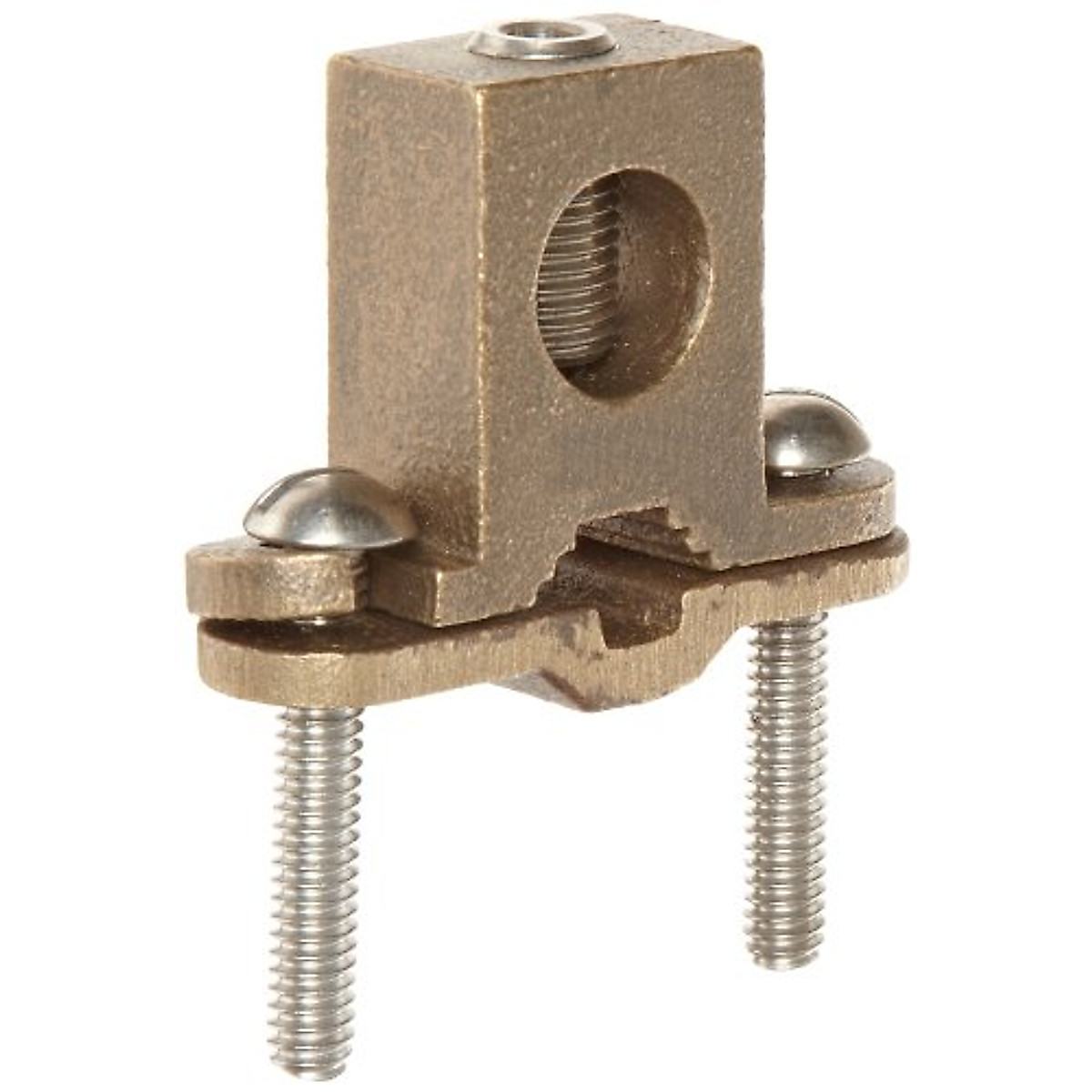 Morris Products Heavy Duty Ground Clamp – For Connecting Grounding Conductor to Water Pipes, Copper Tubing, Rebar, Ground Rods – 1/2-1” Water Pipe, Ground Rod Range, 8-4/0 Wire Range, (91610)