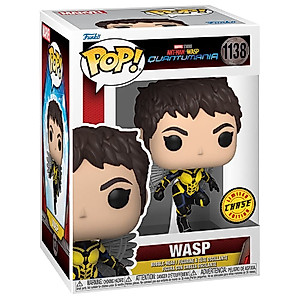 POP Marvel: Ant-Man and The Wasp: Quantumania - Wasp Limited Edition Chase Funko Vinyl Figure (Bundled with Compatible Box Protector Case), Multicolor, 3.75 inches