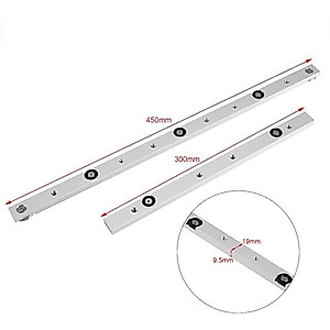 FTVOGUE Aluminium Alloy Miter Bar Slider Table Saw Miter Gauge Rod Wood Woodworking Tool (450mm/17.71inch)