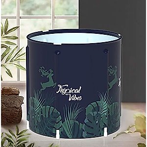 Portable Foldable Bathtub, Separate Family Bathroom SPA Tub, Soaking Standing Bath Tub for Shower Stall, Efficient maintenance of temperature, Ideal for Hot bath ice bath(A)