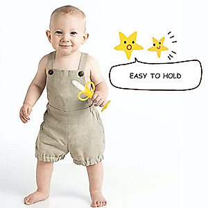 Chuya Teething Toys (4 Pack) for Baby, Silicone Teethers with Banana Baby Toothbrush Teeth Brushing,BPA-Free,Chew Toy Infants Toddlers for Babies 0-6 Months