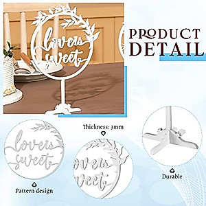 3 Pcs Wedding Wooden Table Decoration Sign Love Is Sweet Sign Guestbook Sign White Cards and Gifts Sign Wedding Centerpieces for Rustic Wedding Reception Married Party Table Decoration